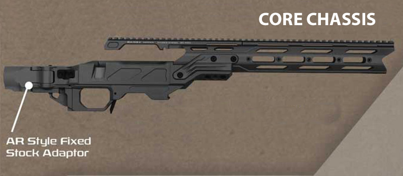 Cadex Strike Lite Strike Rifle Chassis Black Label Tactical