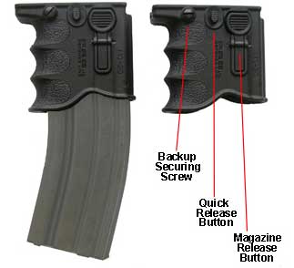 Mako Front Grip Magazine Holder Black MG20 | Black Label Tactical